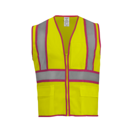 Ironwear 1284-LZ-PT SAFETY VEST LIME PINK TRIM